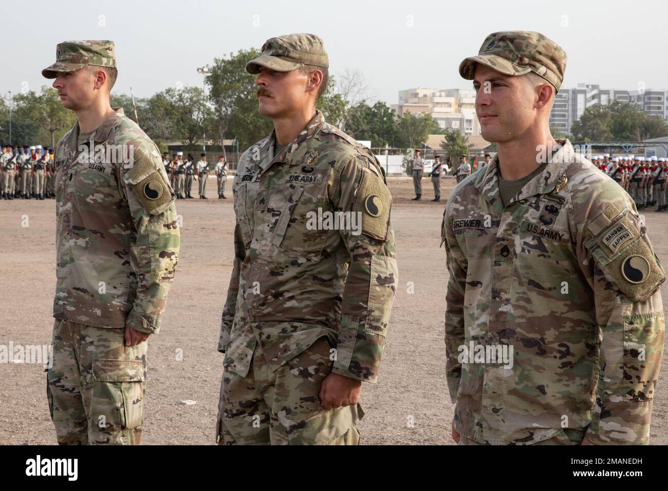 U.S. Army National Guard service members assigned to Task Force Red ...