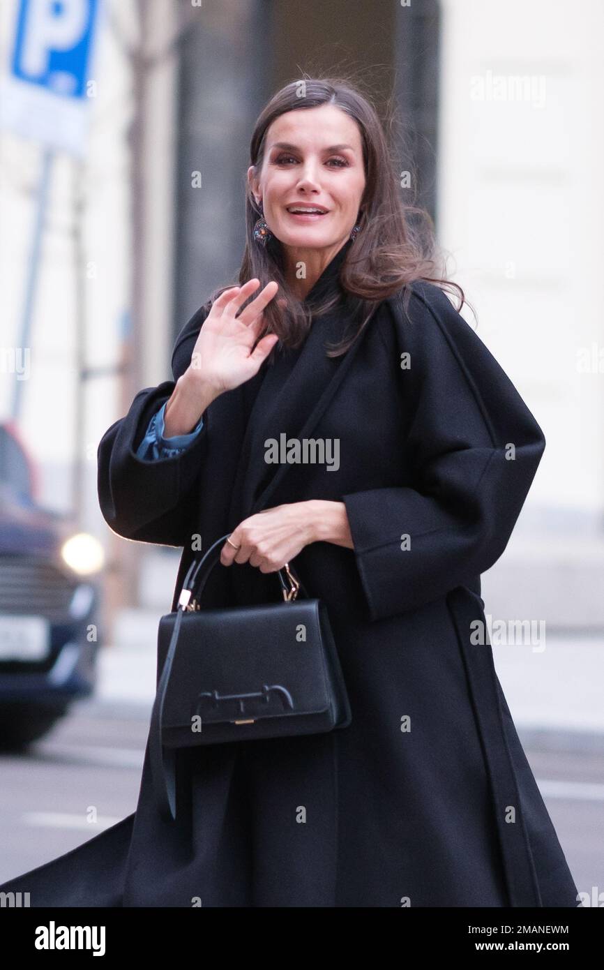Madrid, Spain. 19th Jan, 2023. Queen Letizia of Spain attends a meeting ...