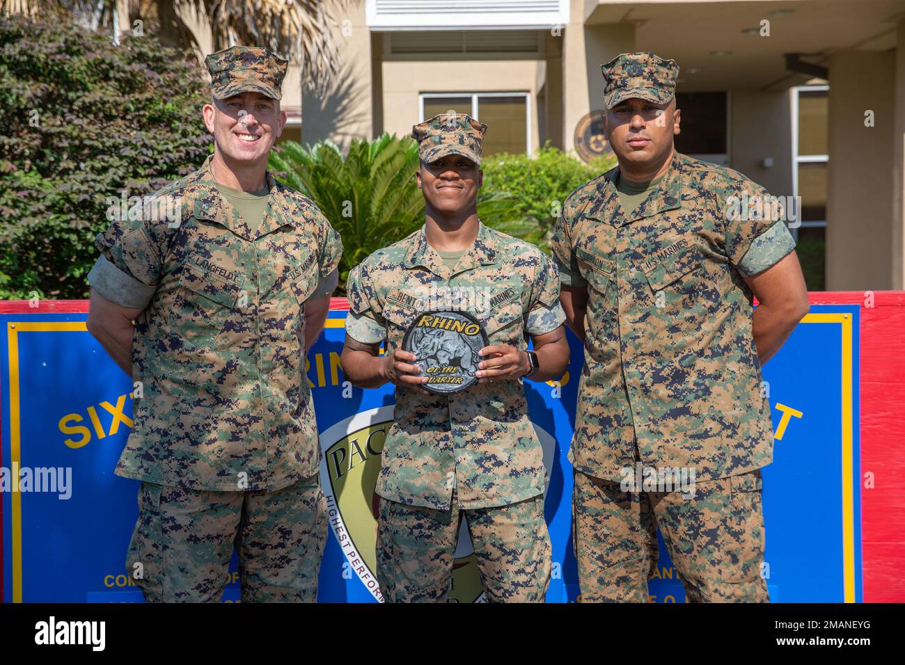 U.S. Marine Corps Col. Lance J. Langfeldt, the commanding officer for ...