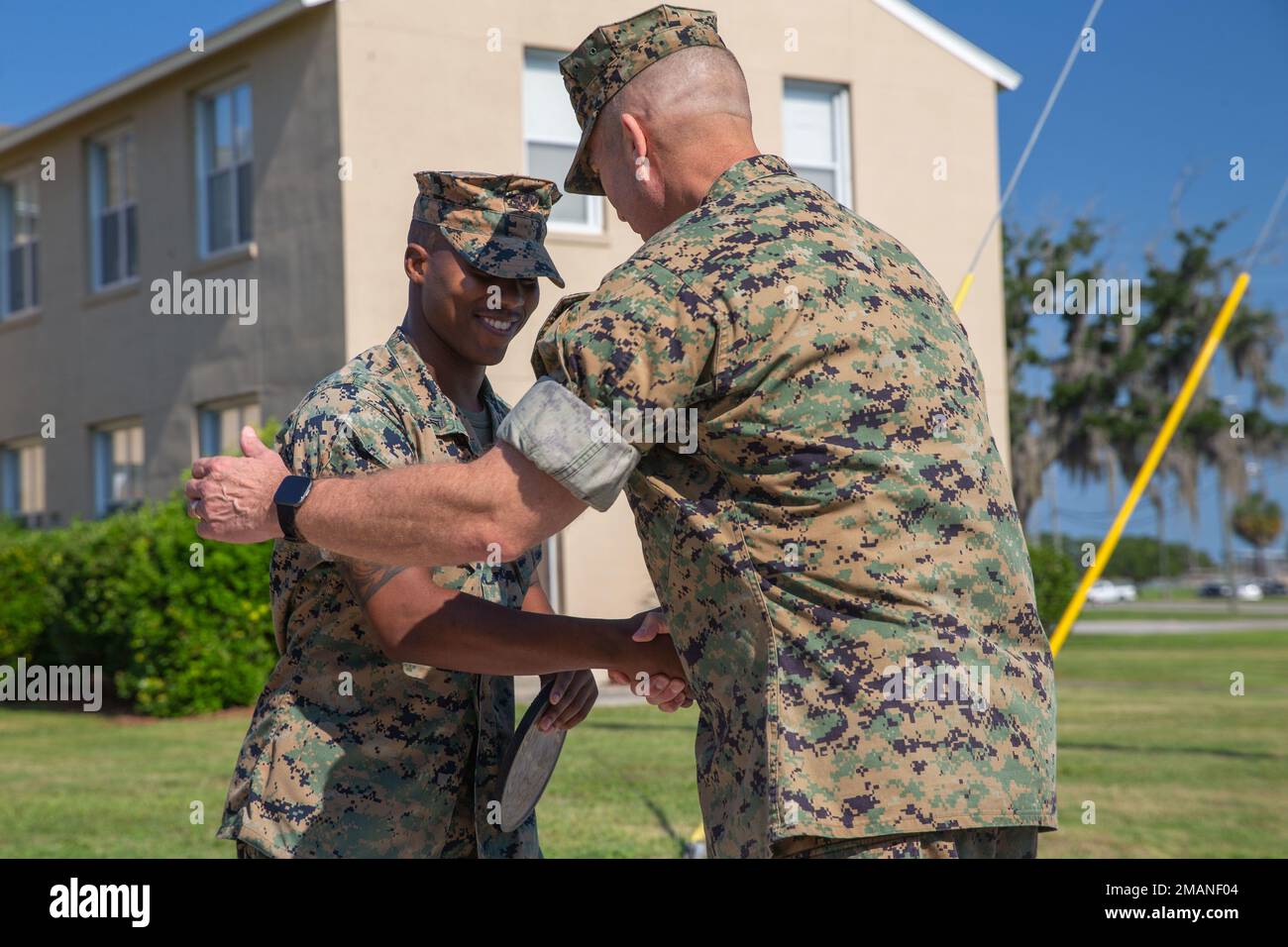 U.S. Marine Corps Col. Lance J. Langfeldt, the commanding officer for ...