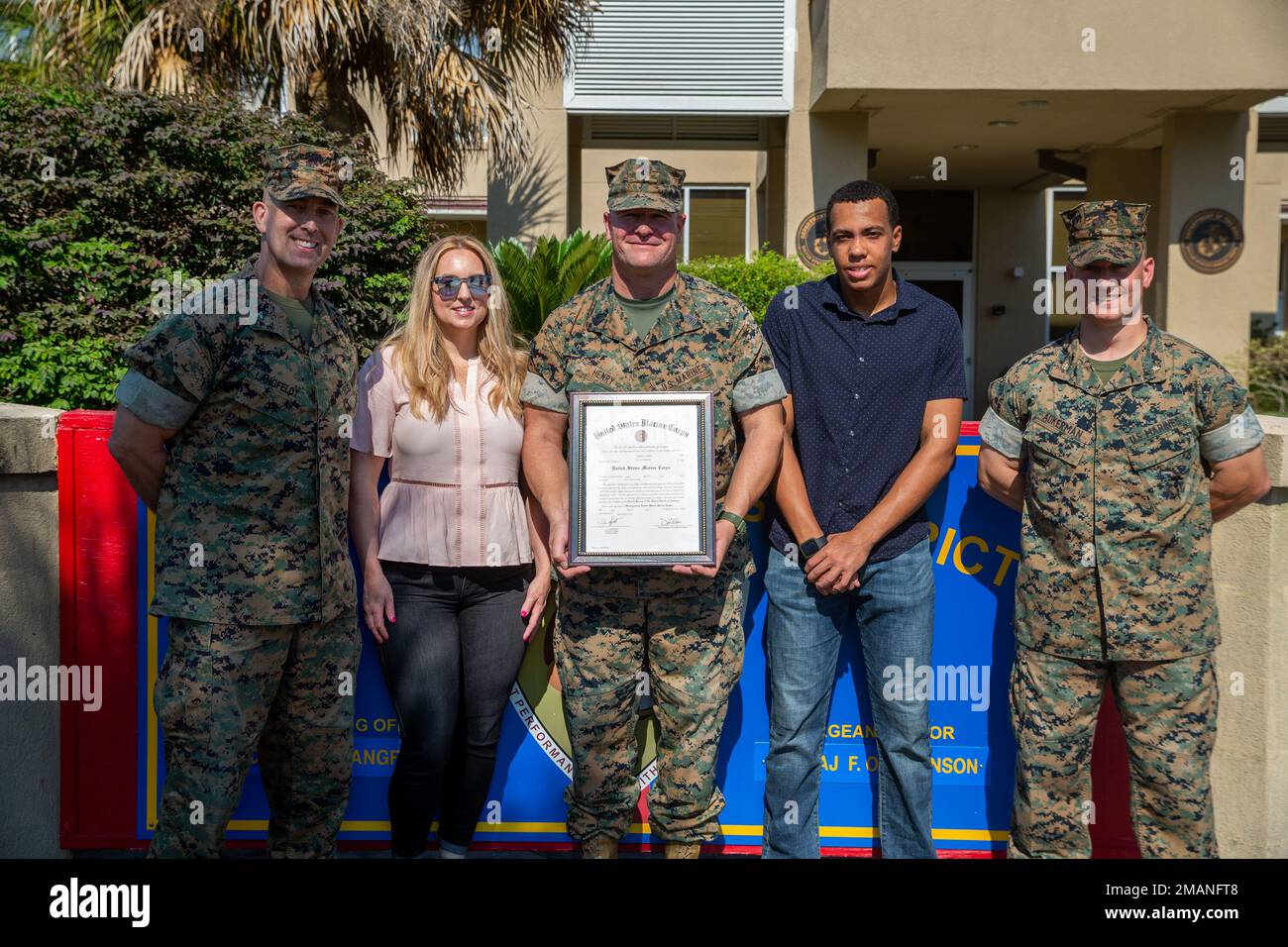 U.S. Marine Corps Col. Lance J. Langfeldt, the commanding officer for ...