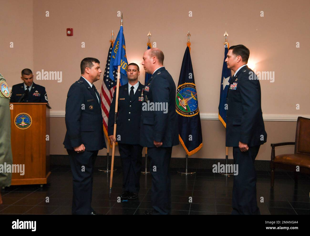 Col. Brandon B. Schraeder, middle, outgoing Joint Nuclear Operations ...