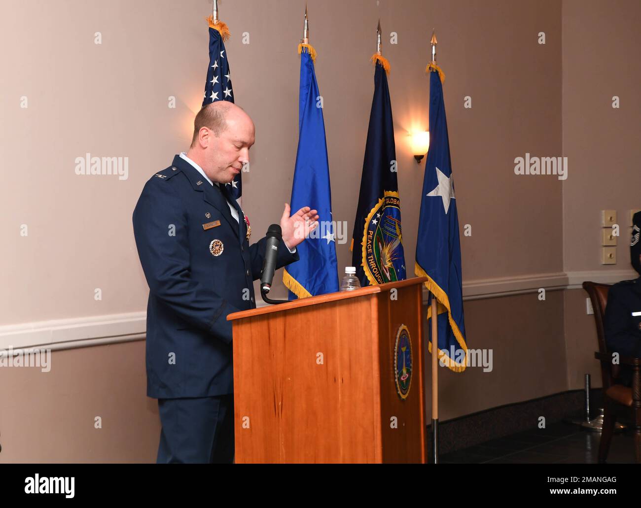 Col. Brandon B. Schraeder, outgoing Joint Nuclear Operations Center ...