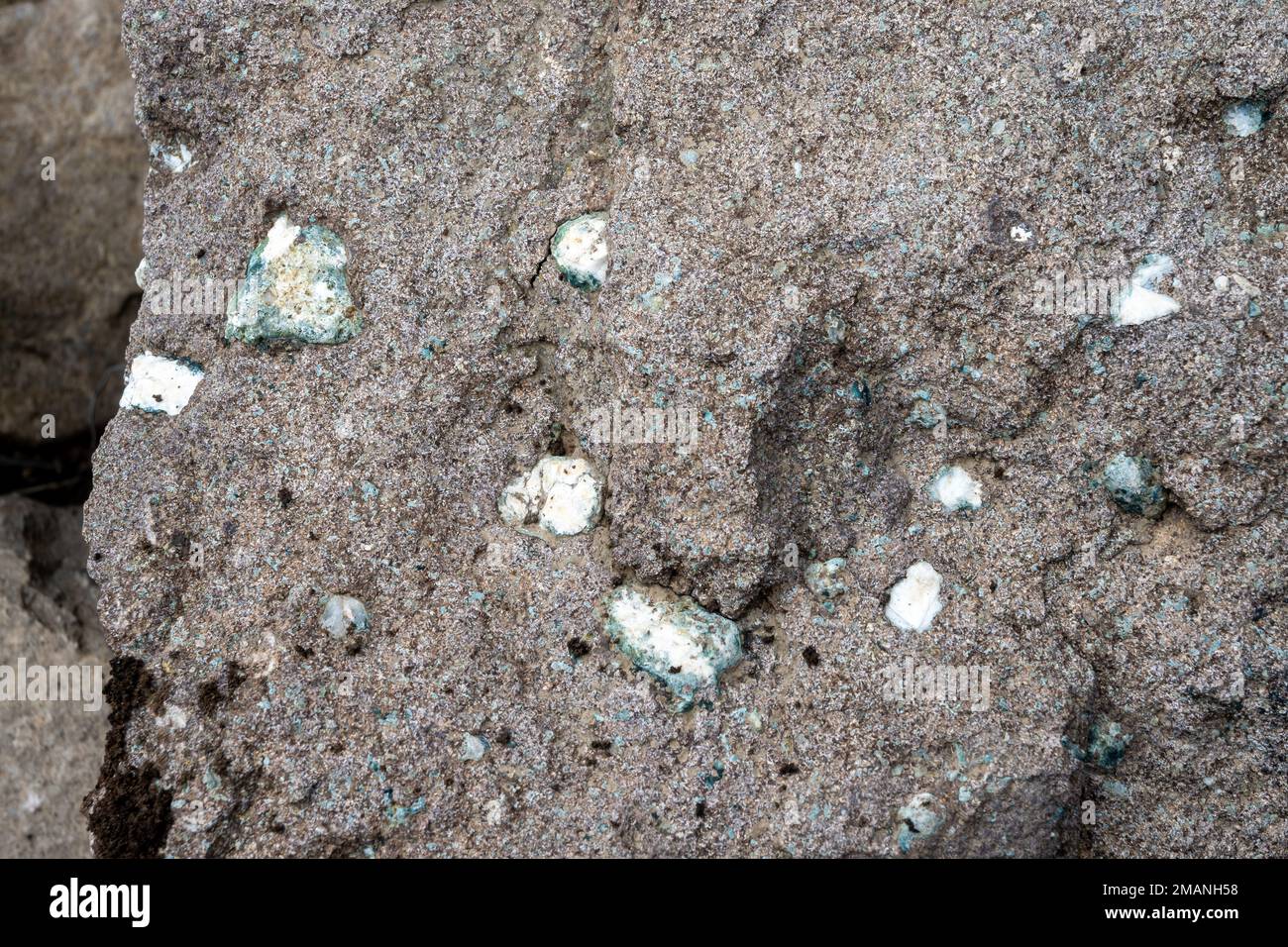 Mineral filling the cavities inside volcanic rocks. Drakensberg ...