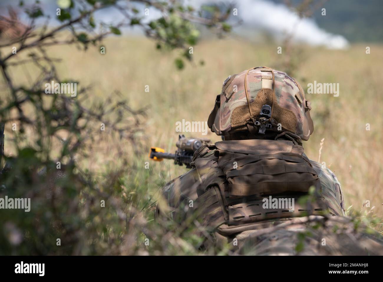 U.S. Army Pfc. Neo Savarese, assigned to Eagle Troop, 2nd Squadron, 2nd ...