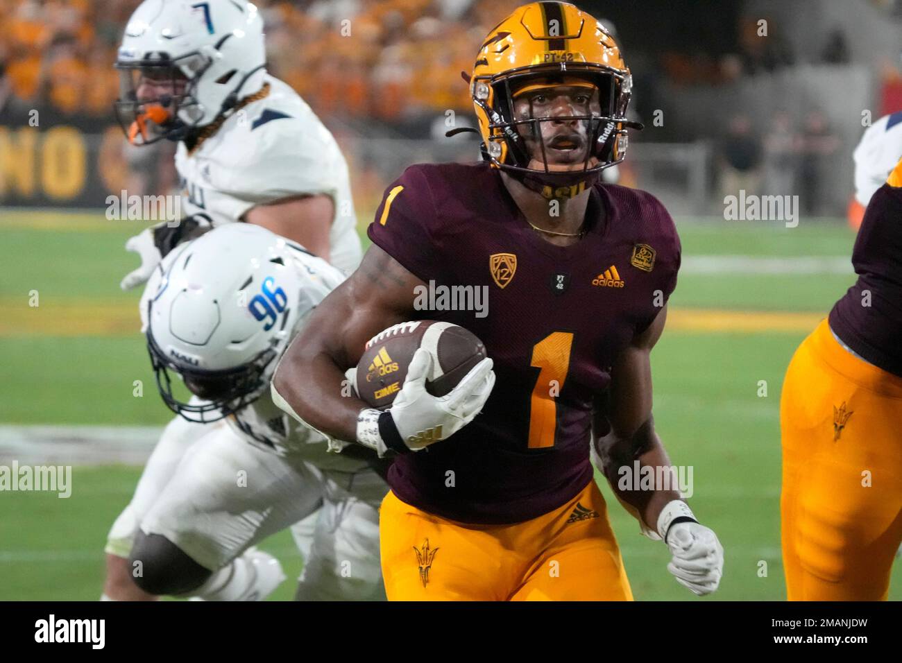 Arizona State running back Xazavian Valladay (1) scores a touchdown ...