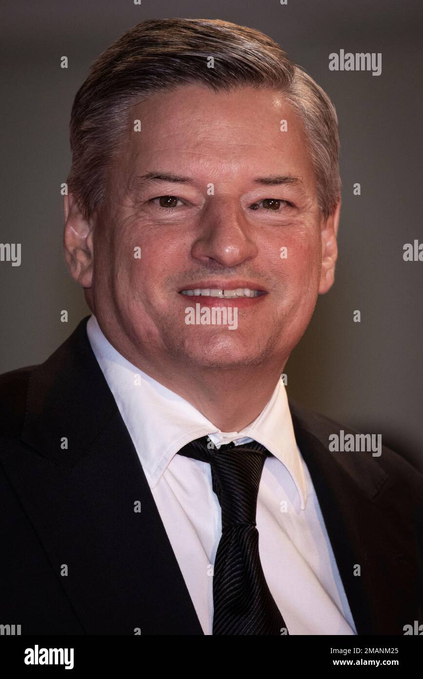 Ted Sarandos poses for photographers upon arrival at the premiere of ...