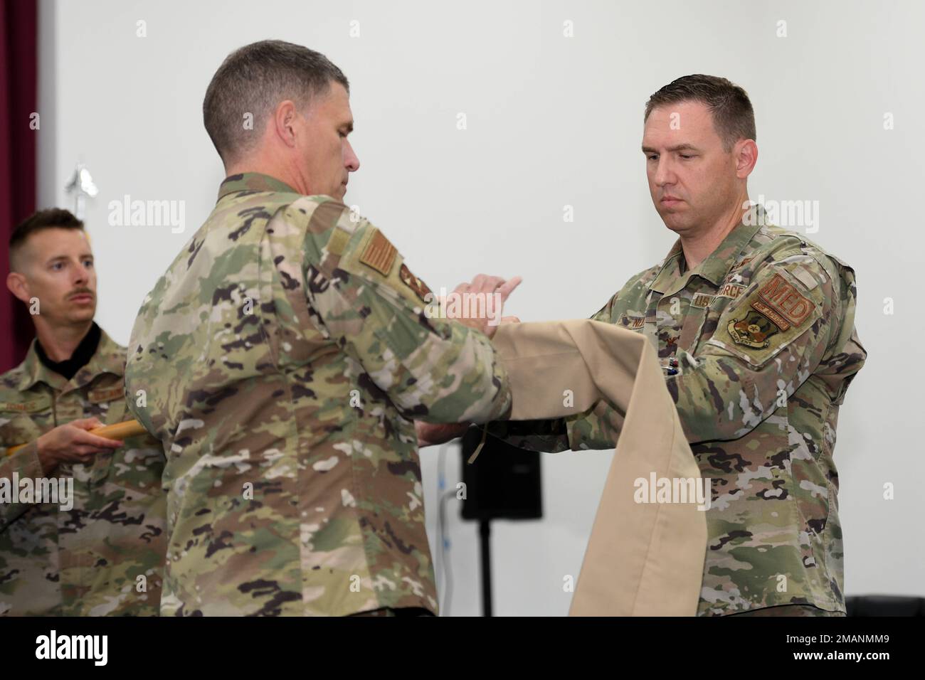 (From left) Brig. Gen. Andy Clark, the commander of the 380th Air ...