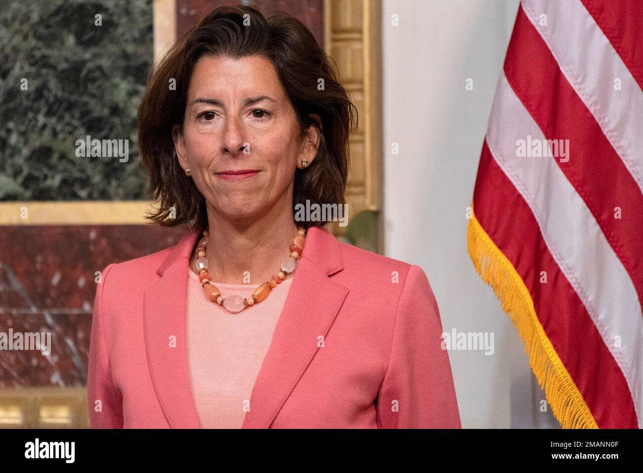 Commerce Secretary Gina Raimondo attends a White House event launching ...