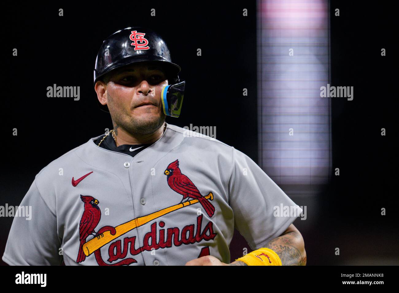 St. Louis Cardinals' Yadier Molina plays during a baseball game against ...