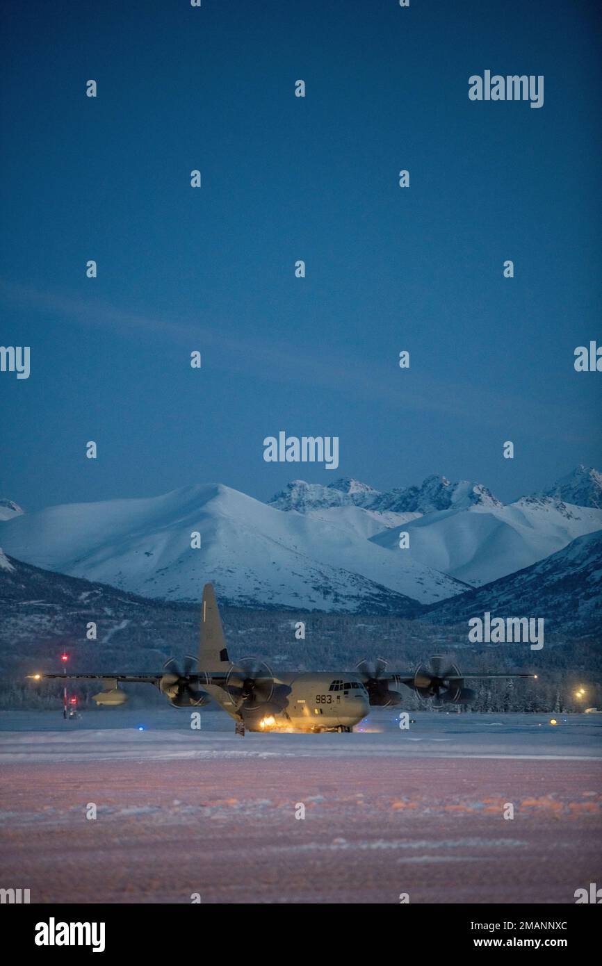A U.S. Marine Corps KC-130J Super Hercules aircraft with Marine Aerial ...