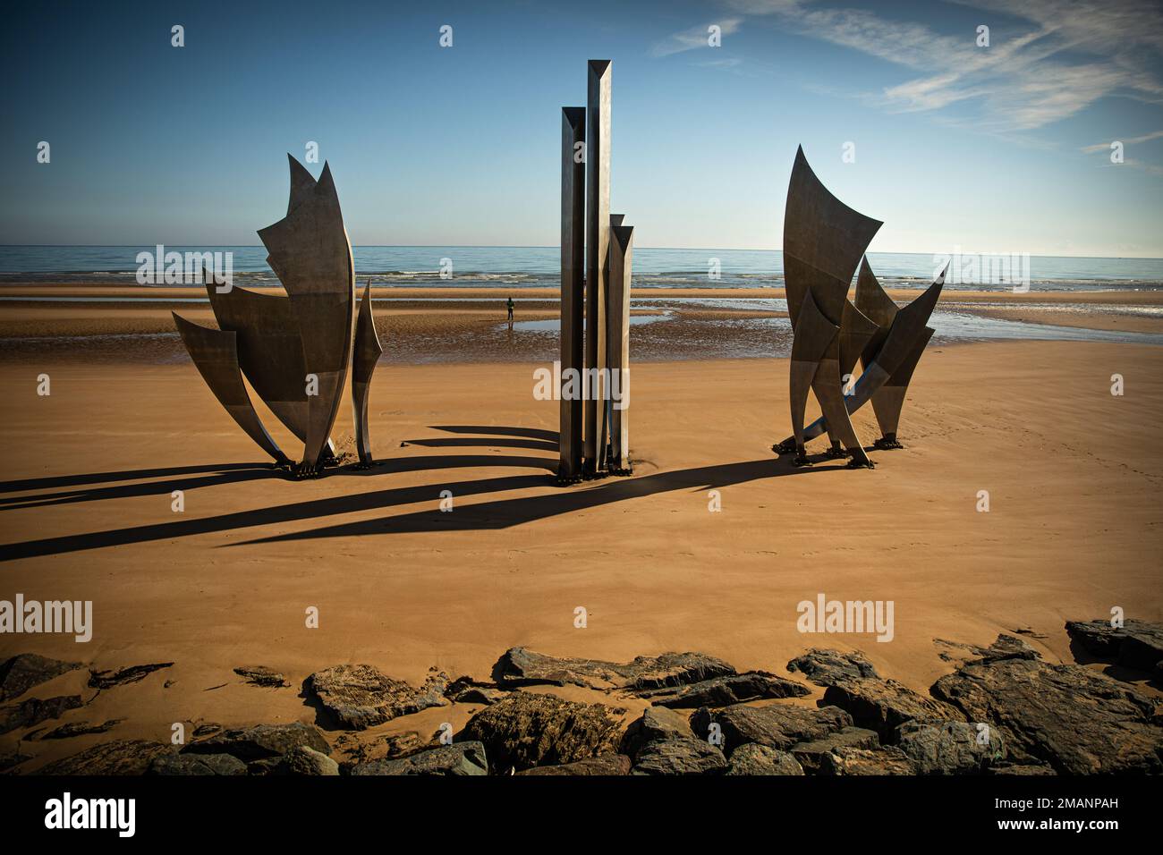 Photo of the Signal Monument at Omaha Beach, France, June 2, 2022. The ...