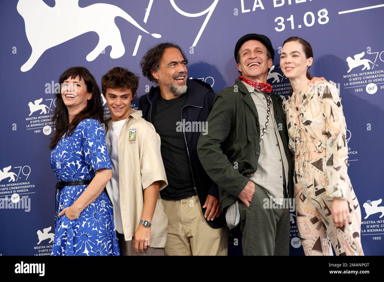 Griselda Siciliani, from left, Iker Sanchez Solano, director Alejandro Gonzalez Inarritu, Daniel ...