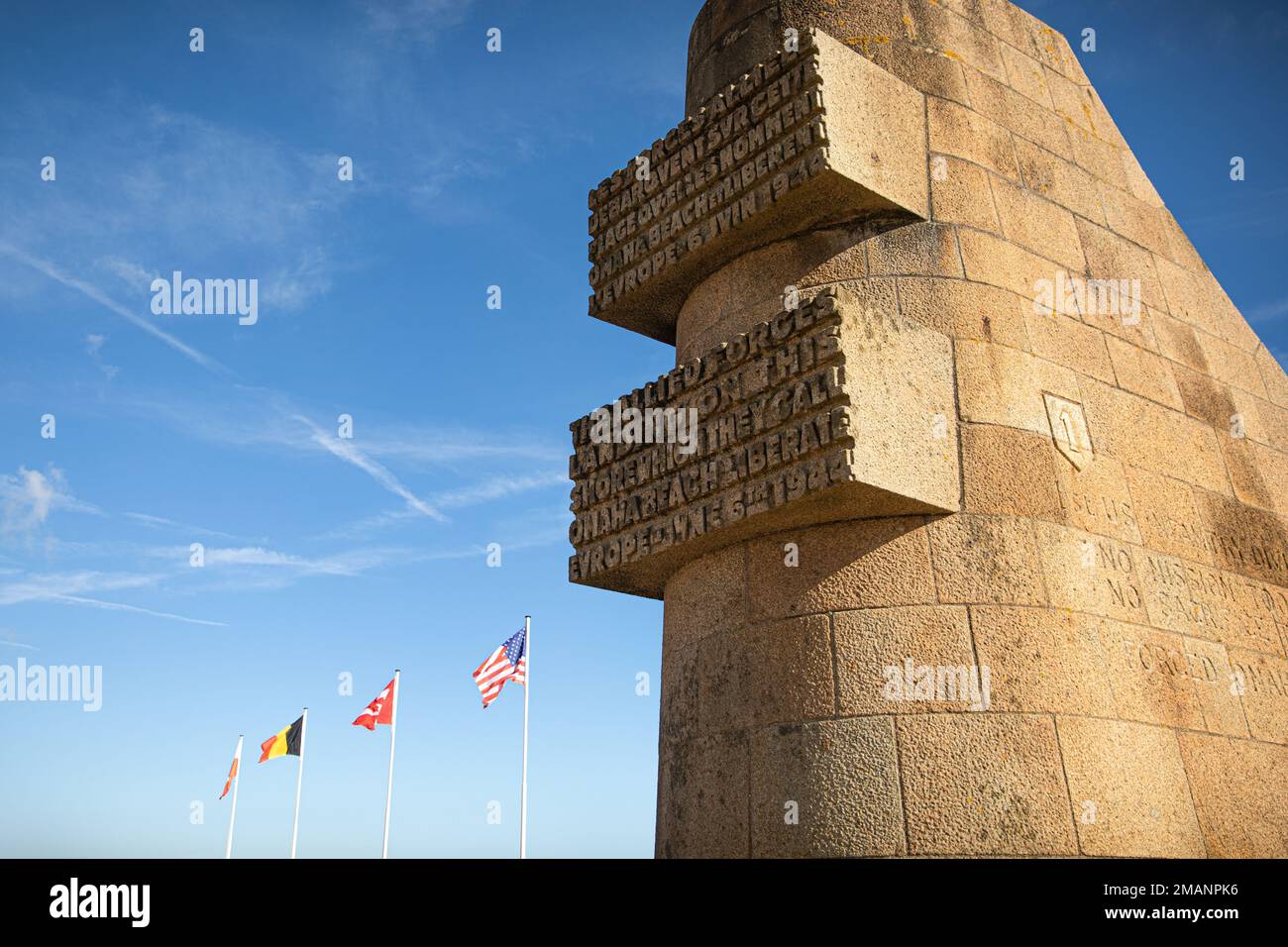 Photo of the Signal Monument at Omaha Beach, France, June 2, 2022. The ...