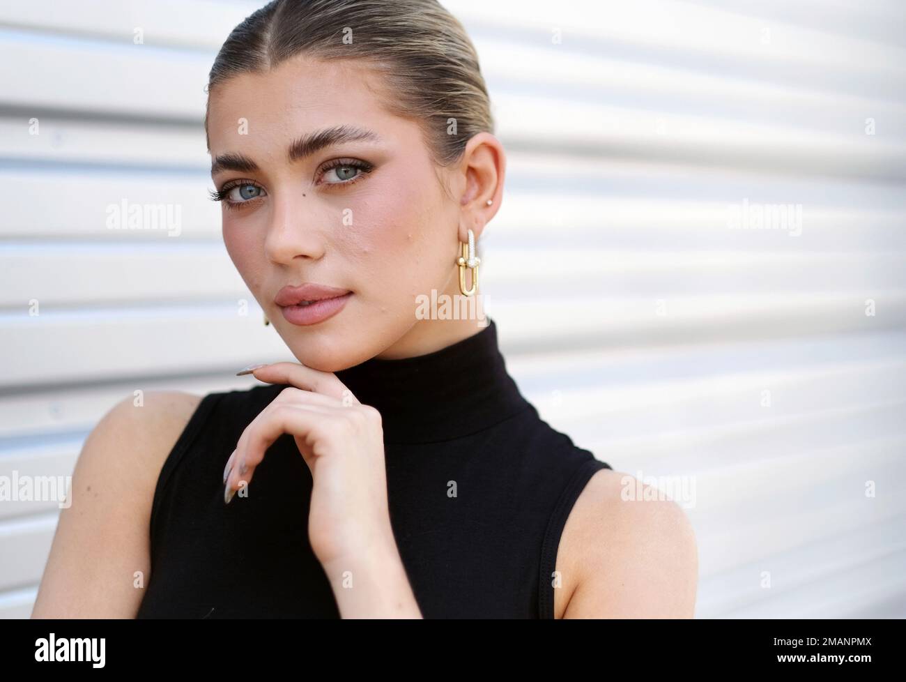 Social media influencer, model and actress Amelie Zilber poses for a portrait, Thursday, Aug. 25 ...