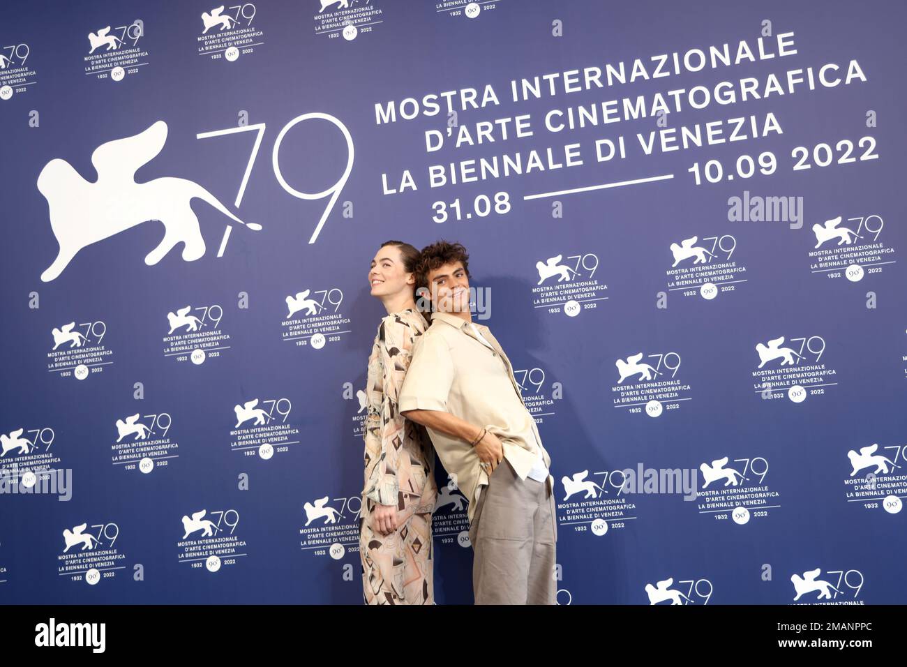 Ximena Lamadrid, left, and Iker Sanchez Solano pose for photographers ...