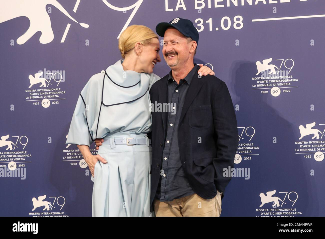 Cate Blanchett and director Todd Field pose for photographers at the photo call for the film ...