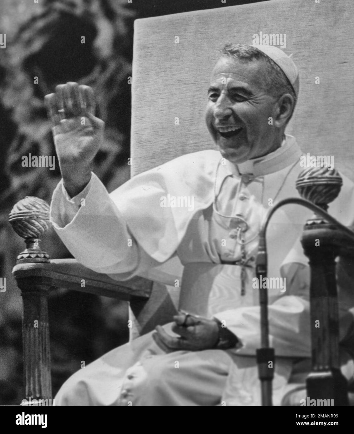 FILE - A smiling Pope John Paul I waves to the faithful attending his ...