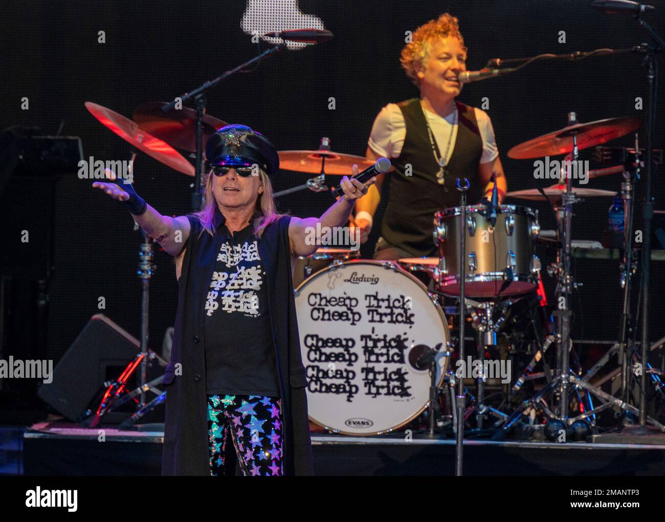 Robin Zander of Cheap Trick performs at Ameris Bank Amphitheatre on ...