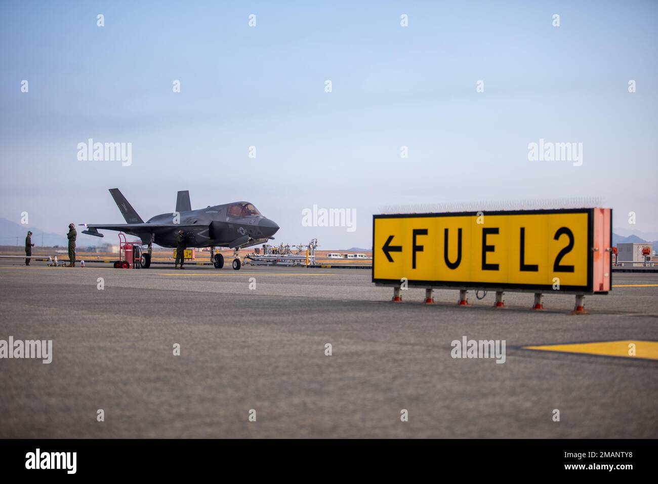 A U.S. Marine Corps F-35B Lightning II aircraft with Marine Fighter ...