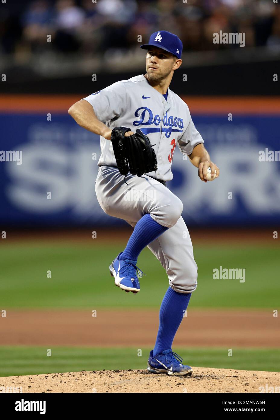 Los Angeles Dodgers pitcher Tyler Anderson throws during the first ...