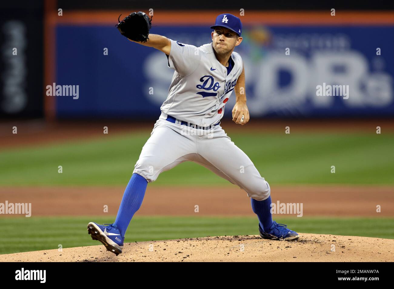 Los Angeles Dodgers pitcher Tyler Anderson throws during the first ...