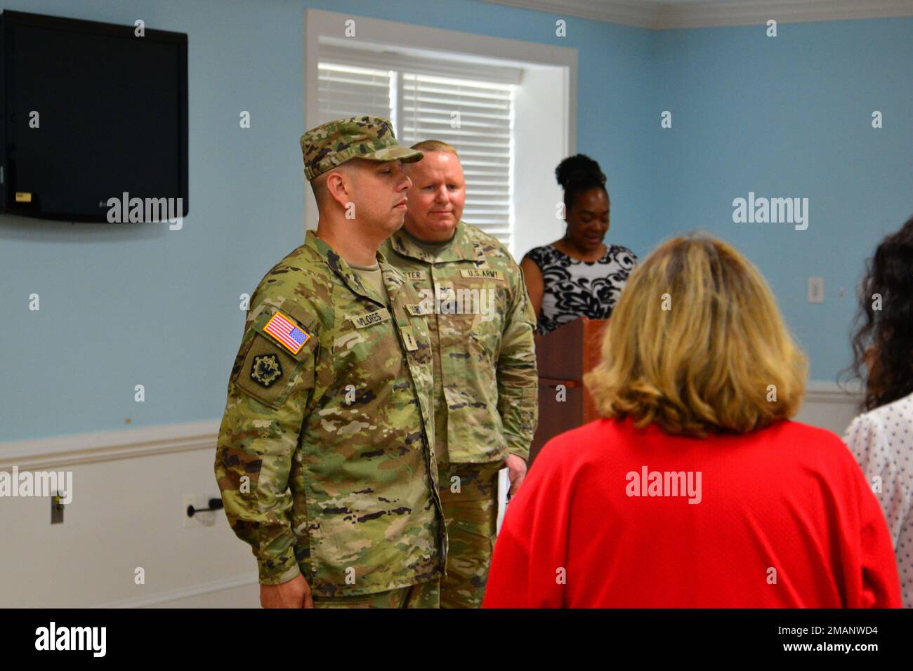 Chief Warrant Officer 3 Miguel Flores, Mobility Officer, stands with ...