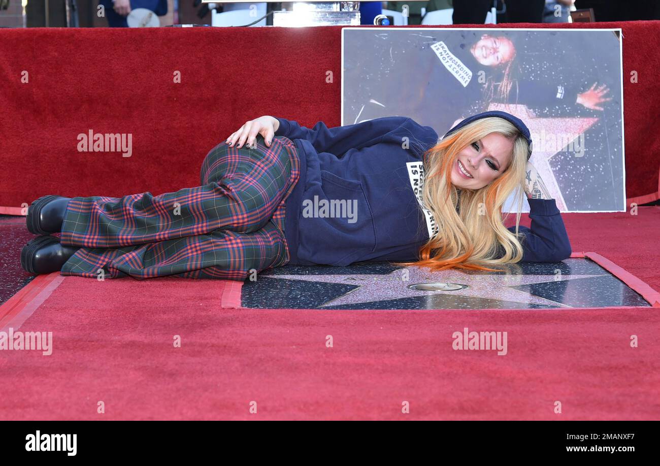 Singer Avril Lavigne, known for her hits "Complicated" and "I'm with ...