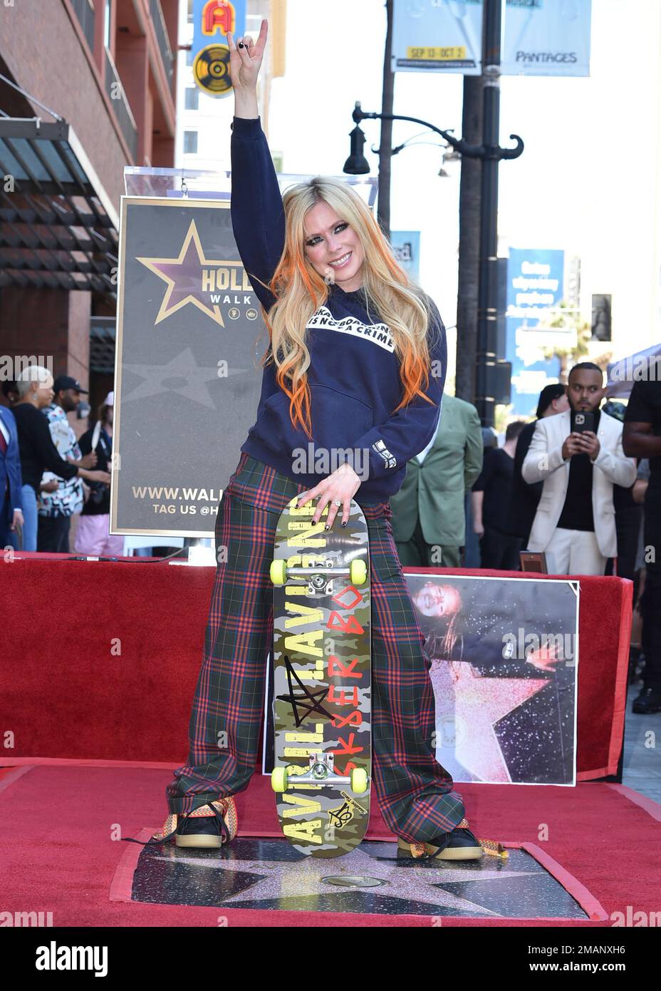 Singer Avril Lavigne, known for her hits "Complicated" and "I'm with ...