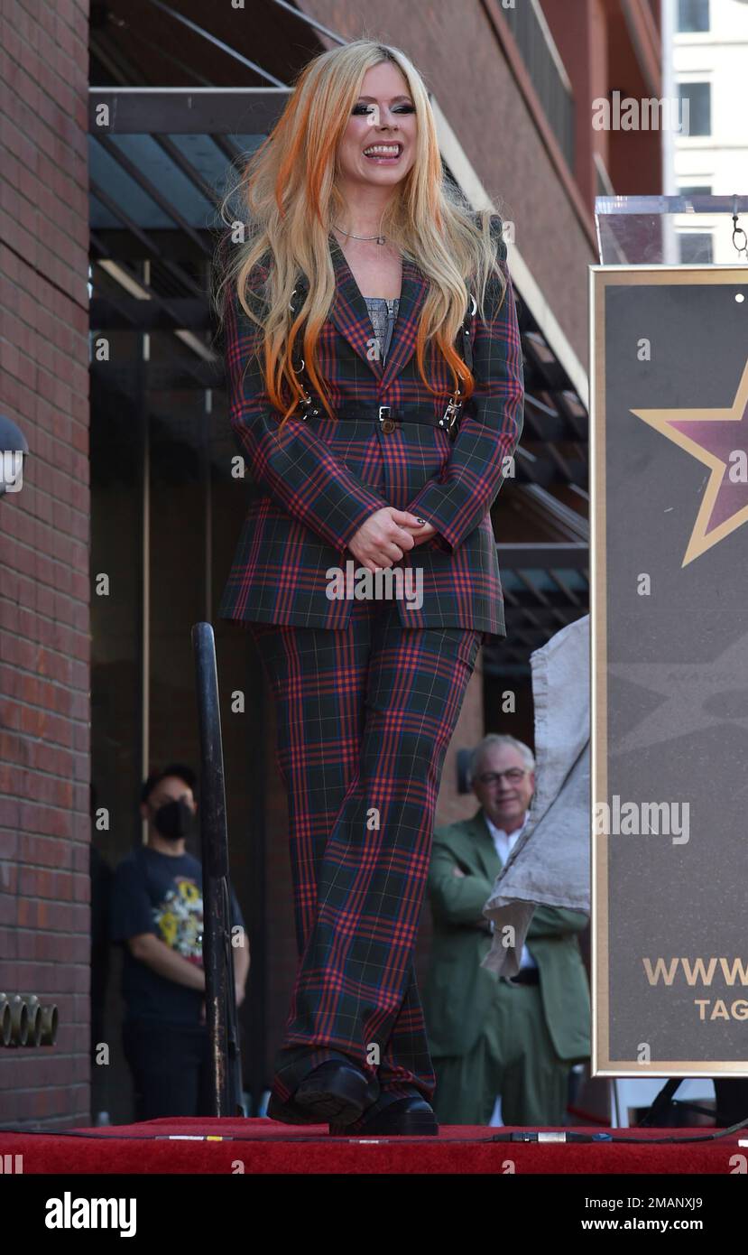 Singer Avril Lavigne, known for her hits "Complicated" and "I'm with ...