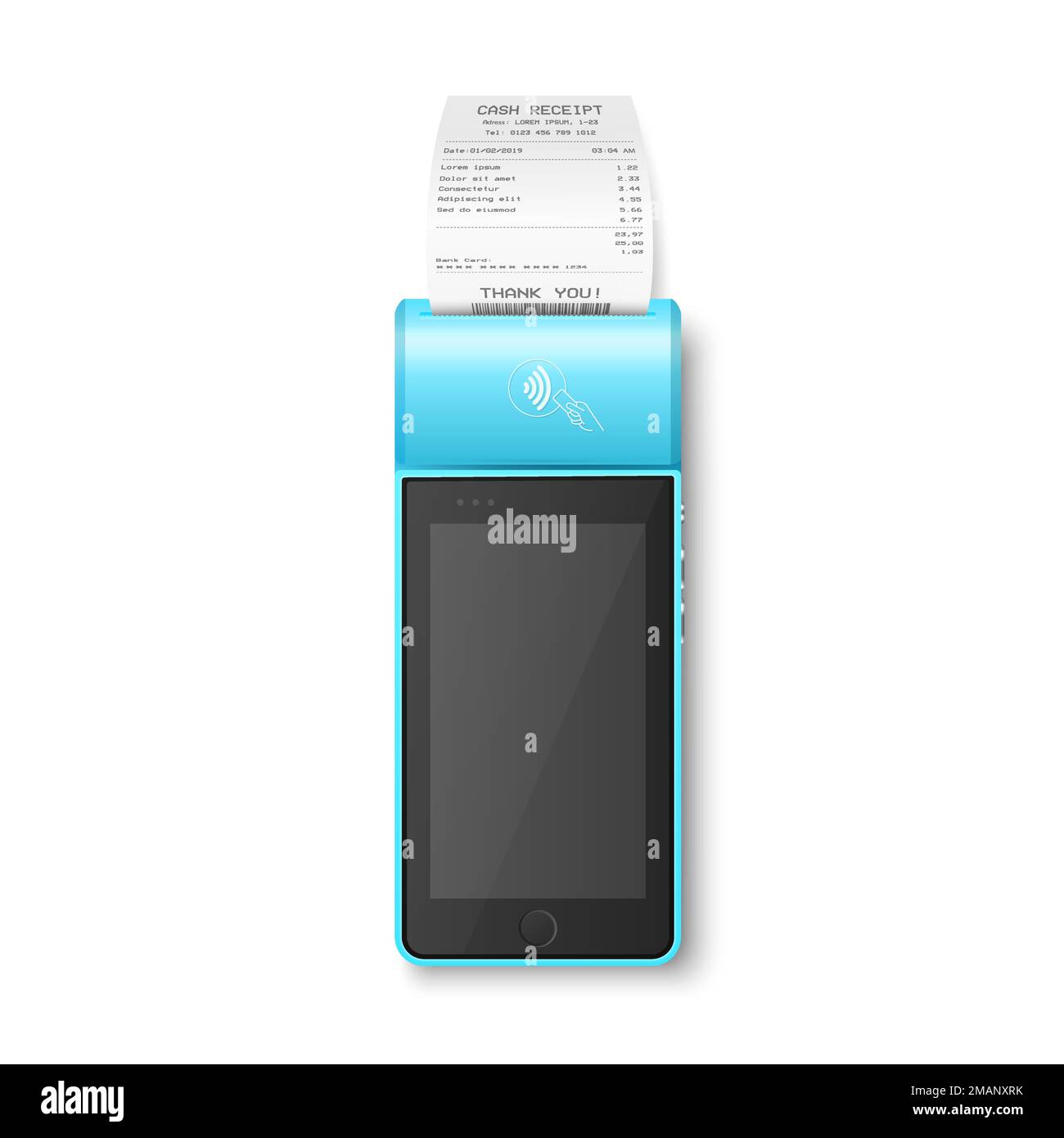 Vector 3d Red NFC Payment Machine and Credit Card Isolated. Wi-fi ...