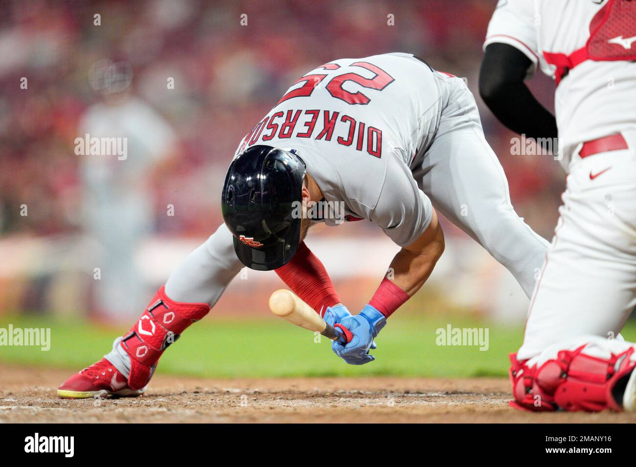 St. Louis Cardinals' Corey Dickerson (25) plays in a baseball game ...