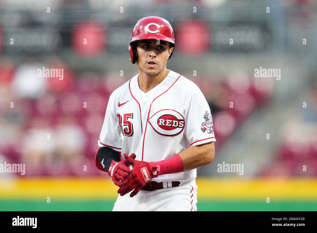 Cincinnati Reds' Alejo Lopez (35) plays in a baseball game against the ...