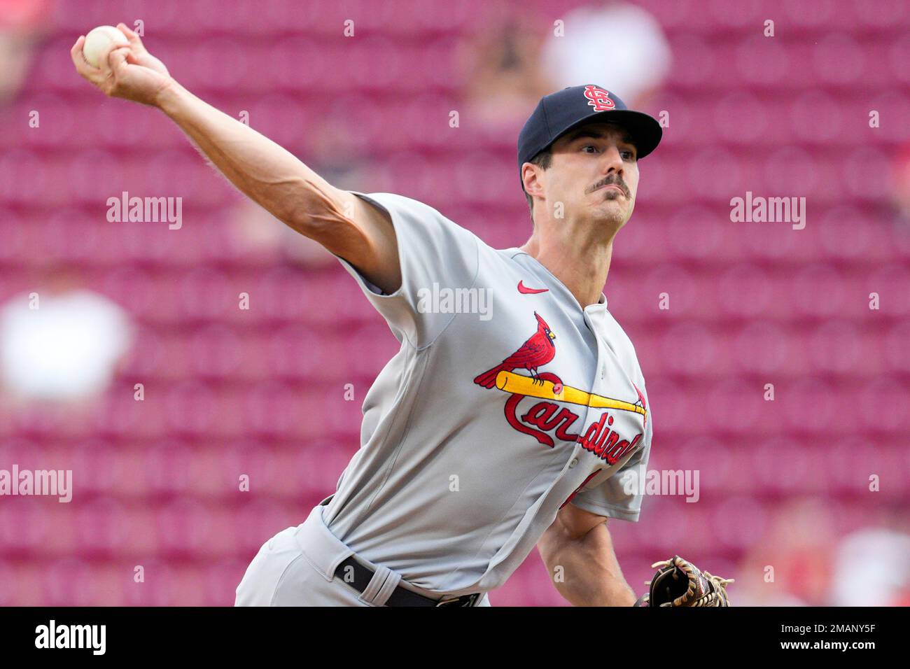 St. Louis Cardinals starting pitcher Dakota Hudson (43) plays in a ...