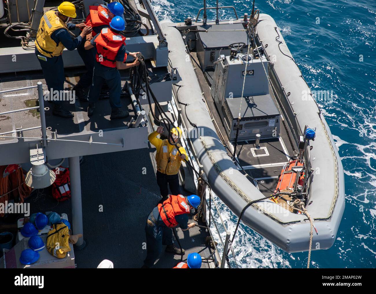 2206701-N-TC847-1020 ATLANTIC OCEAN (June 1, 2022) Sailors aboard the ...