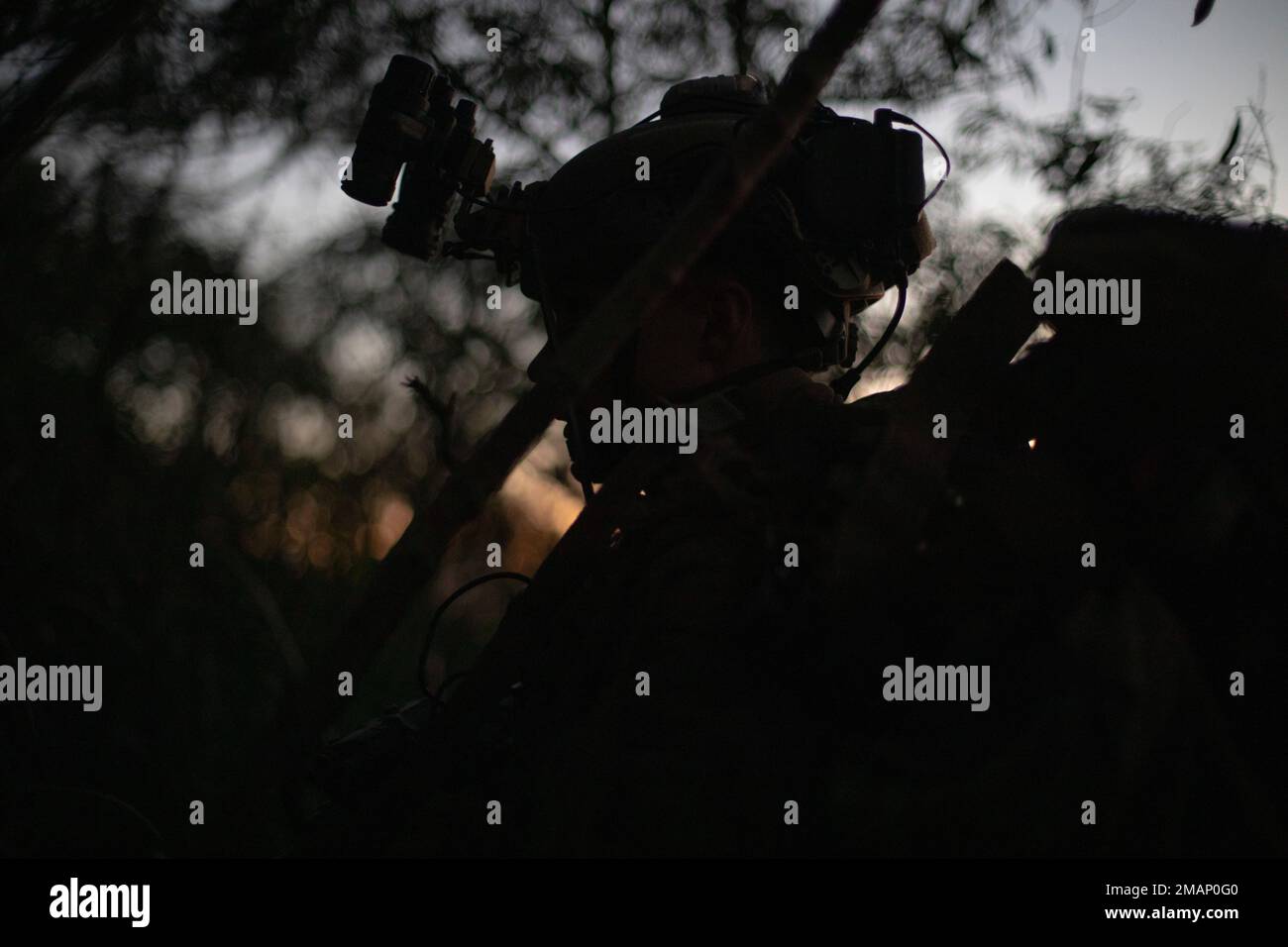 U.S. Marine Corps Cpl. James Cerny, with Amphibious Reconnaissance ...