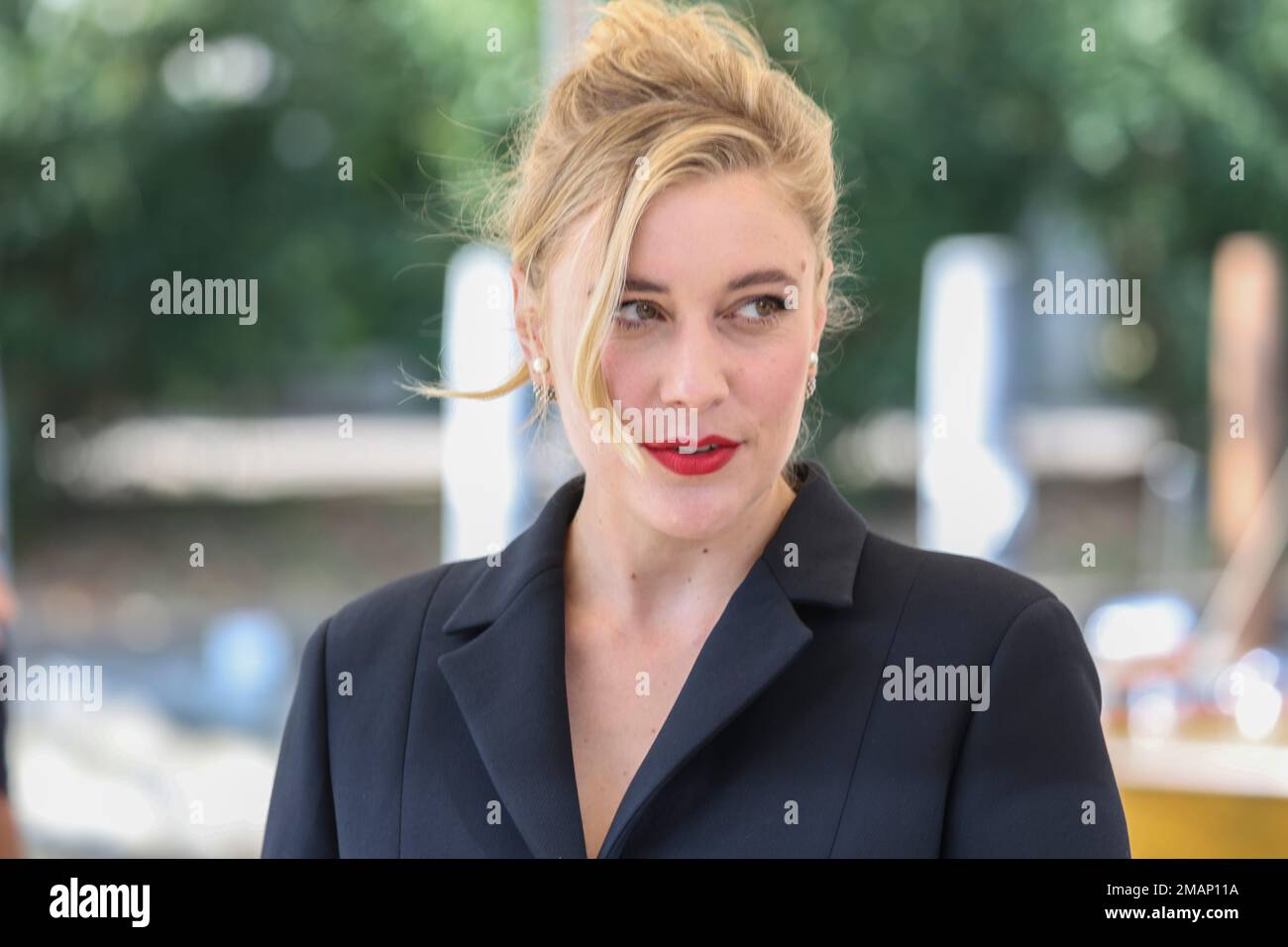 Greta Gerwig poses for photographers upon arrival for the photo call of ...