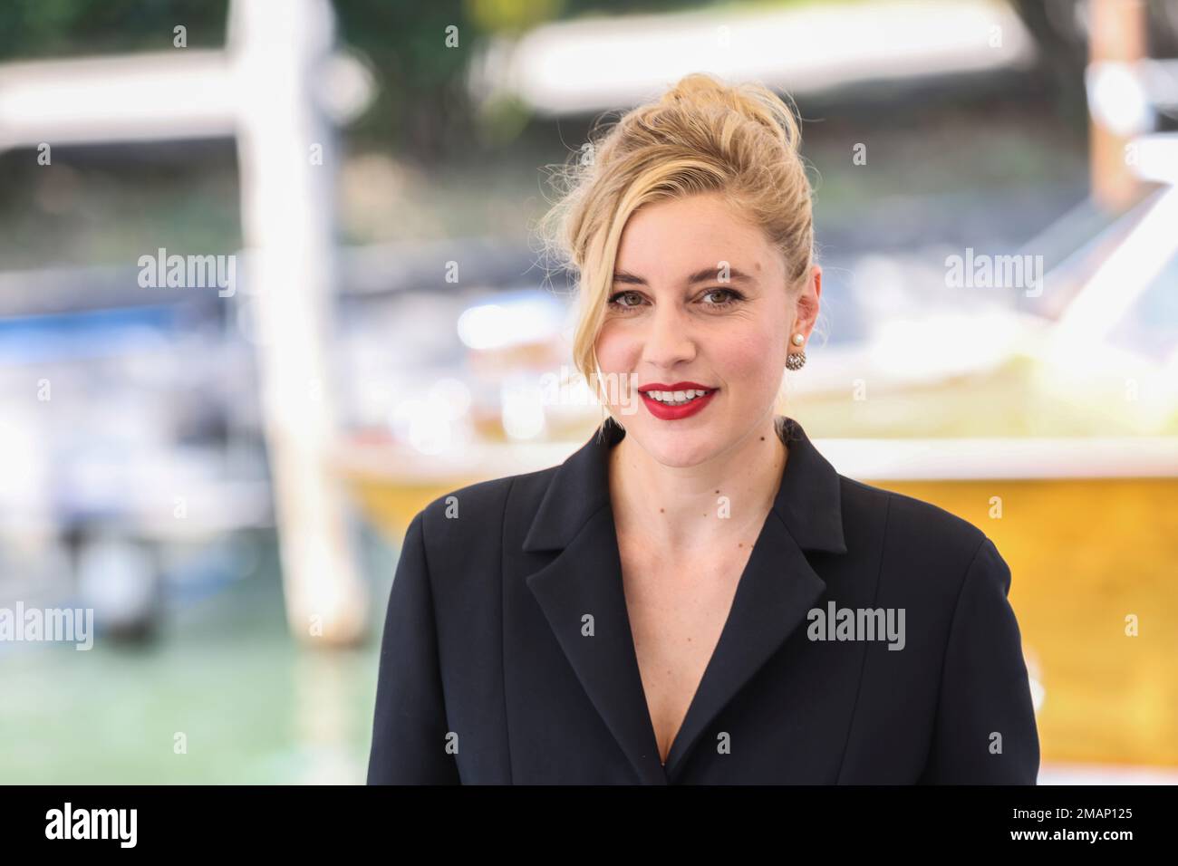 Greta Gerwig poses for photographers upon arrival for the photo call of ...