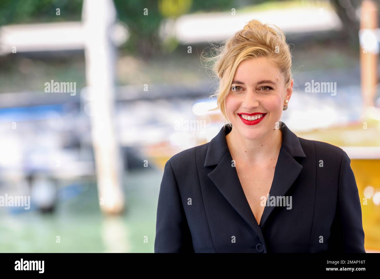 Greta Gerwig poses for photographers upon arrival for the photo call of ...