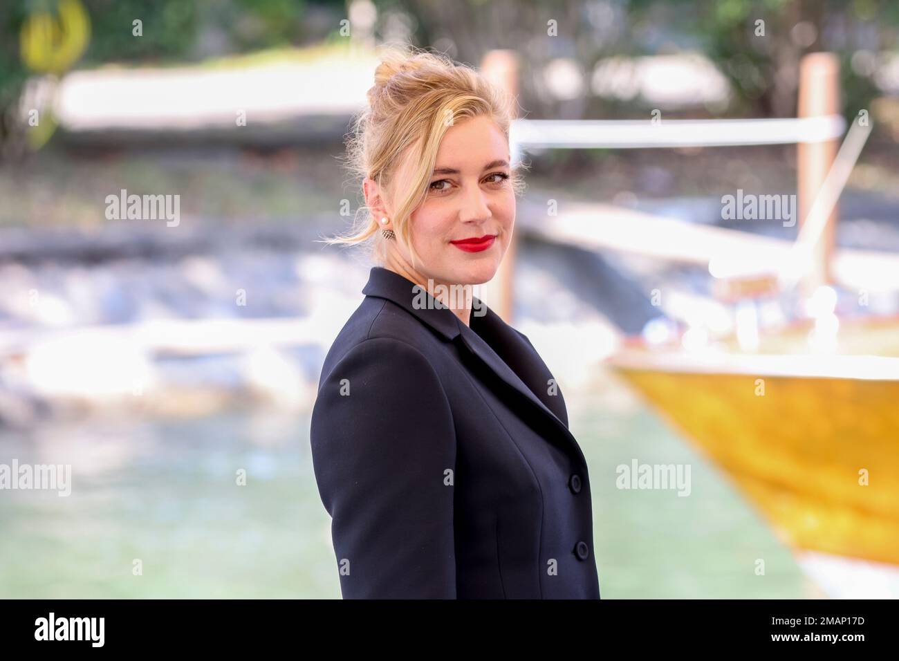 Greta Gerwig poses for photographers upon arrival for the photo call of ...