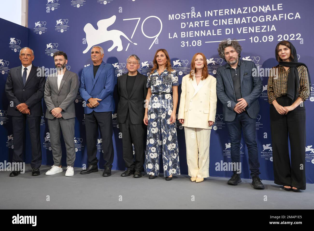 Director of the festival Alberto Barbera, from left, jury members ...