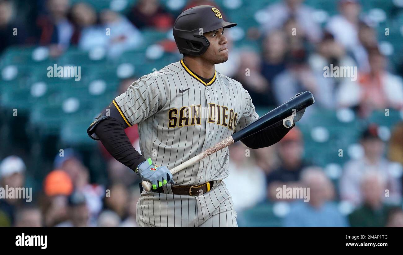 San Diego Padres' Juan Soto during a baseball game against the San ...