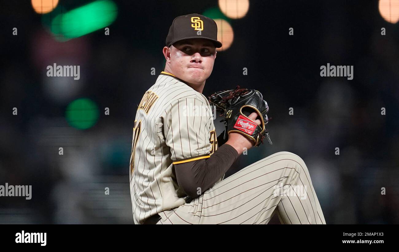 San Diego Padres' Adrian Morejon during a baseball game against the San ...