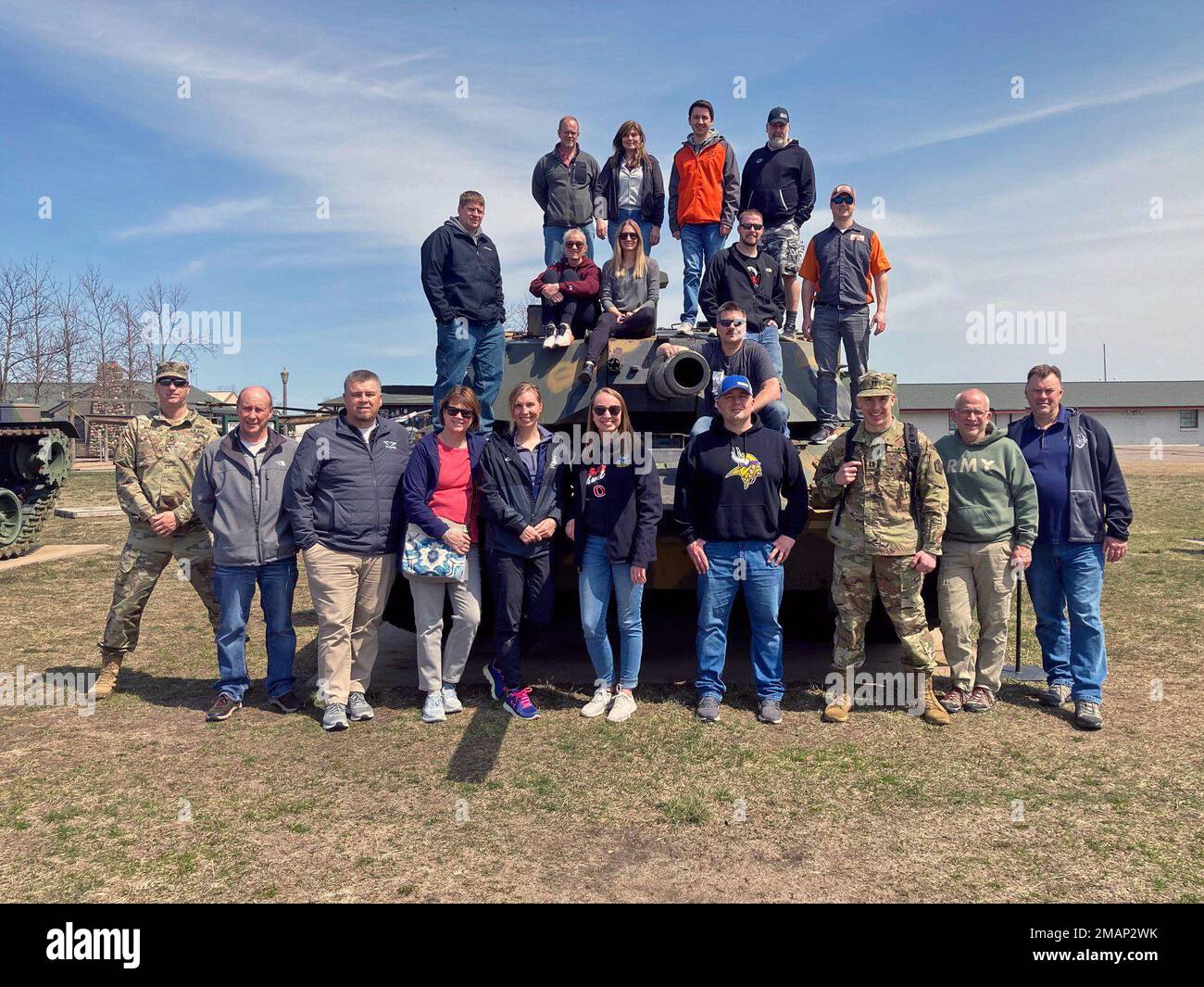 Educators, ITAs, IRC partners and Fargo MEPS staff pose for a photo at ...