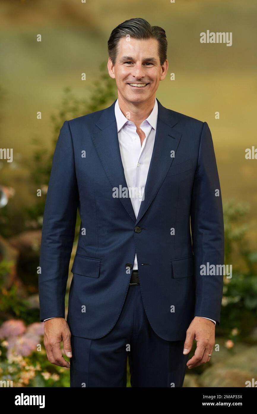 Mike Hopkins poses for photographers upon arrival for the world ...