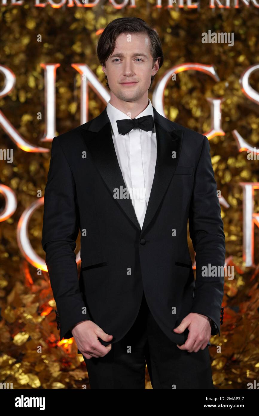 Leon Wadham poses for photographers upon arrival at the afterparty of ...
