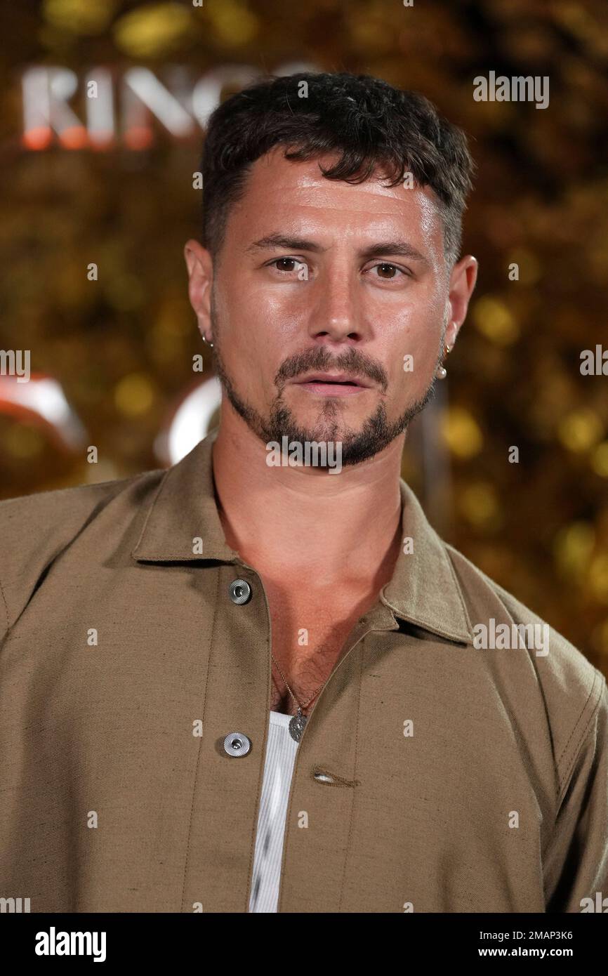 Augustus Prew poses for photographers upon arrival at the afterparty of ...