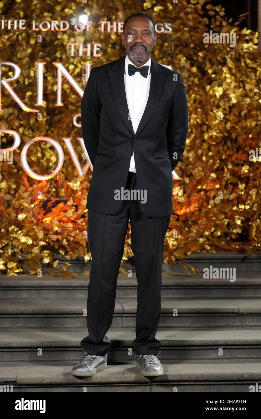 Lenny Henry poses for photographers upon arrival at the afterparty of ...