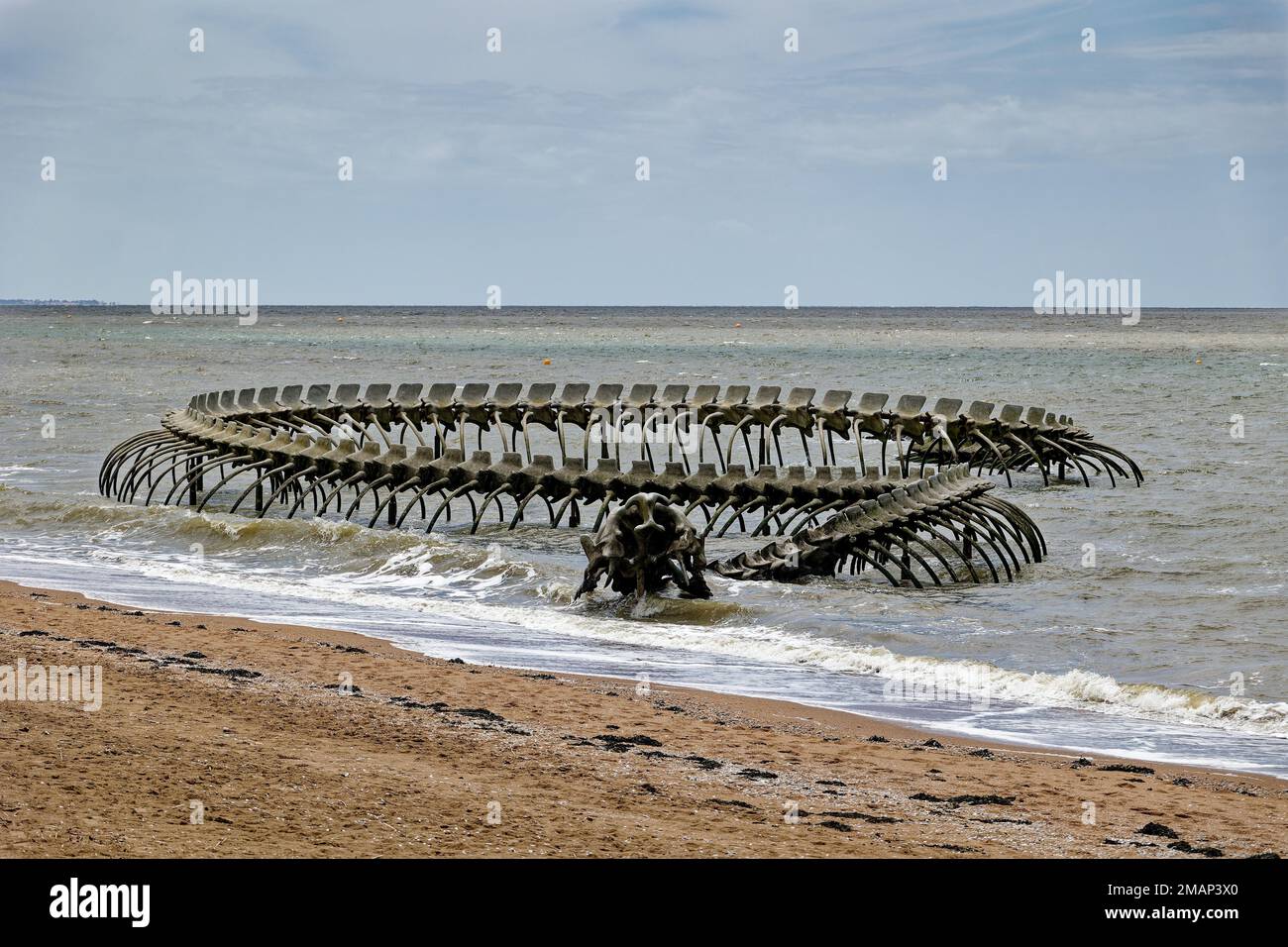 “Serpent d’Océan” (Ocean snake) by Huang Yong Ping is located at the ...