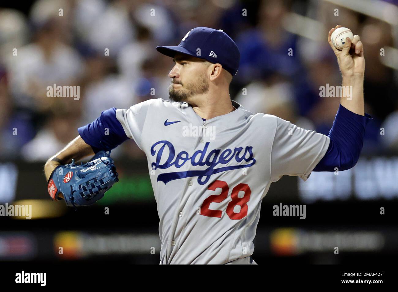 Los Angeles Dodgers pitcher Andrew Heaney throws during the second ...